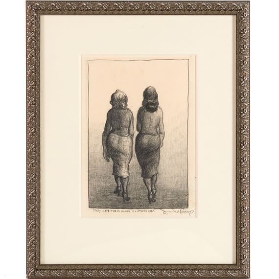 Isabel Bishop | drawing (Circa 1940s) | MutualArt