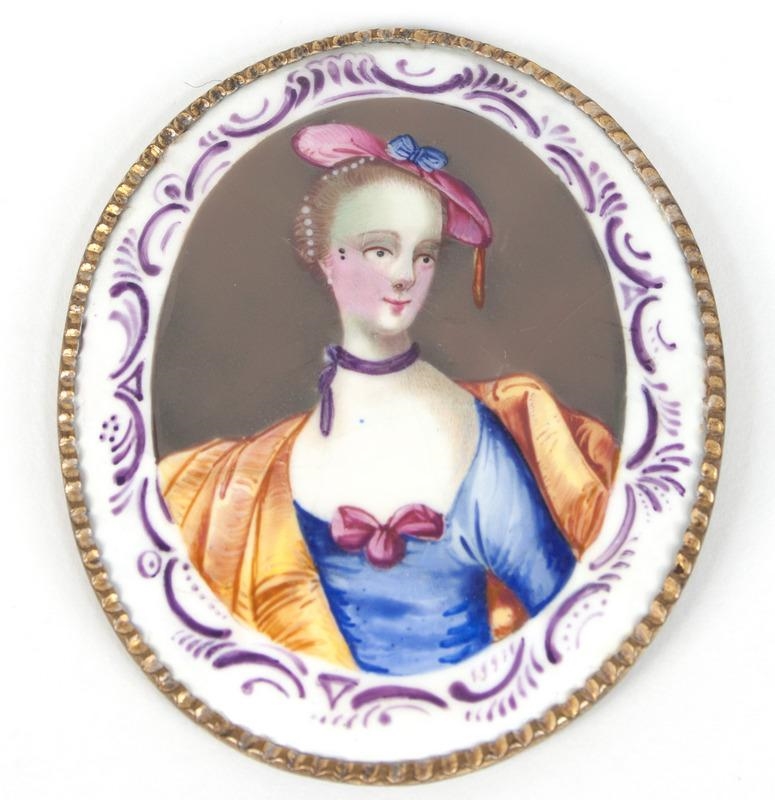 Lady Harding | A Bilston enamel portrait plaque depicting Lady Harding ...