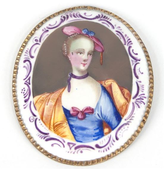 Lady Harding | A Bilston enamel portrait plaque depicting Lady Harding ...