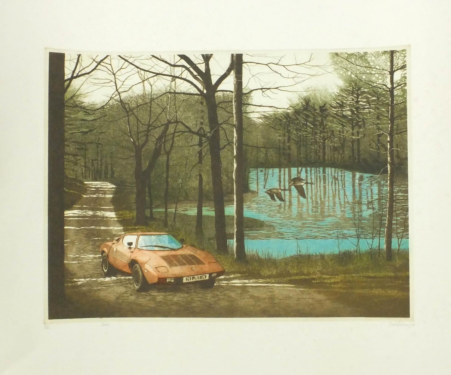 Christopher Penny | Two unframed automobilia interest signed pictures ...