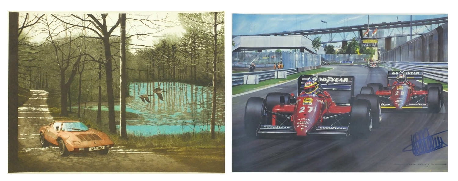 Christopher Penny | Two unframed automobilia interest signed pictures ...