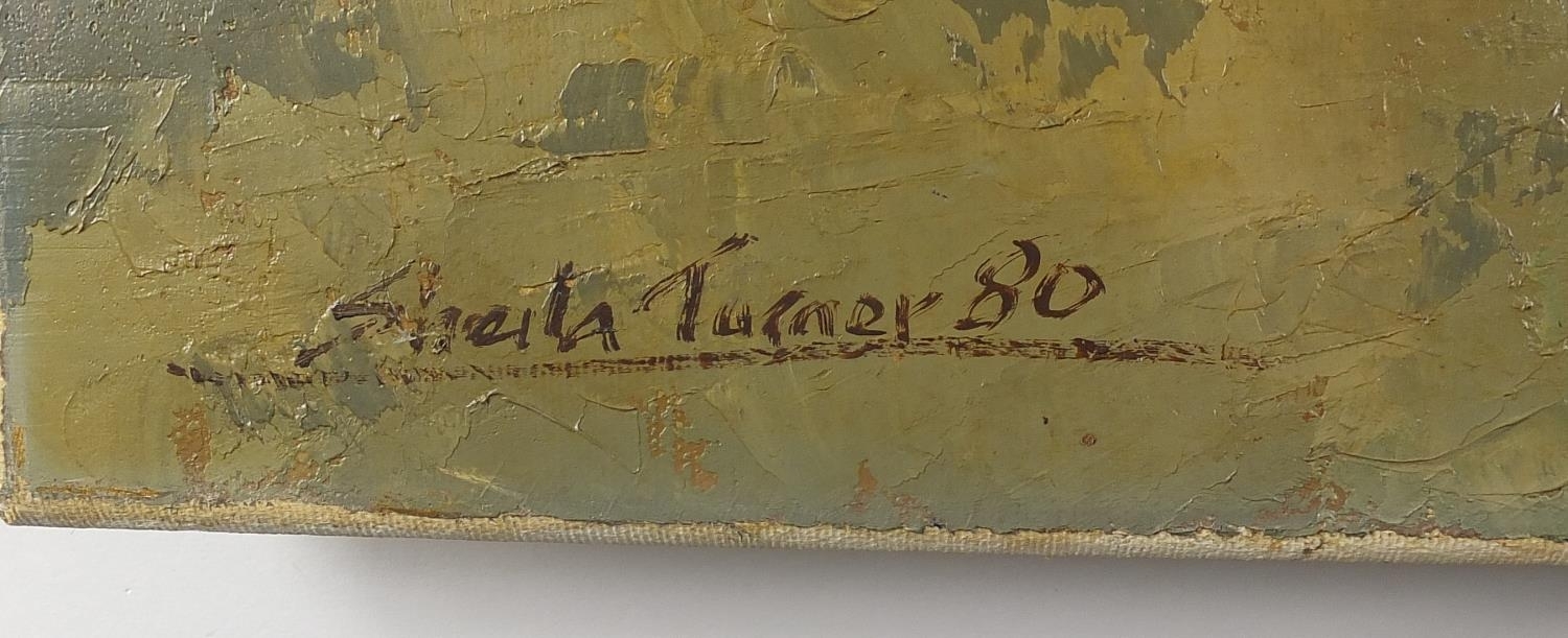 Sheila Turner | Sheila Turner - Figures by a canal | MutualArt