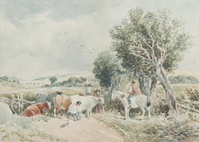 David Cox Sr. | David Cox (British 1783-1859)/Bolton Abbey/watercolour ...