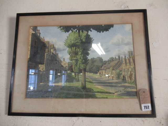 Robert G. Upton | ROBERT UPTON WATERCOLOUR OF BURFORD | MutualArt