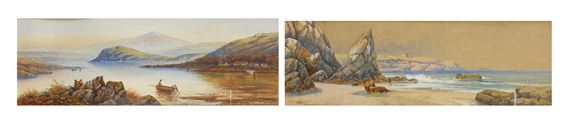 Emmanuel | Emmanuel Romano - Two early 20th century watercolours one of ...