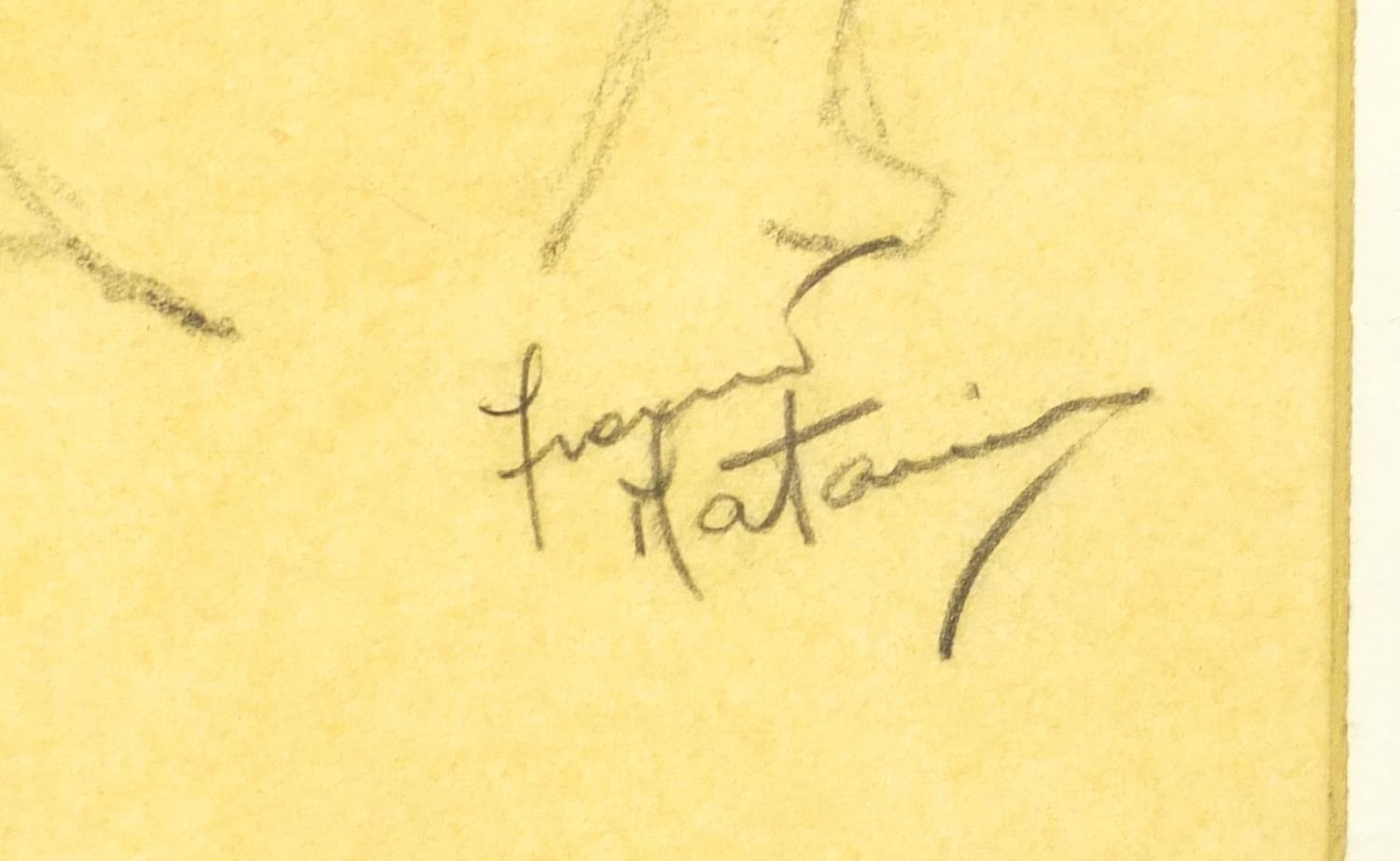 Franco Matania | Franco Matania - Pencil drawing of a seated lady ...