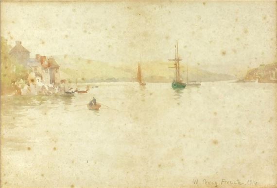 William Percy French | Boats just off the coast (1914) | MutualArt