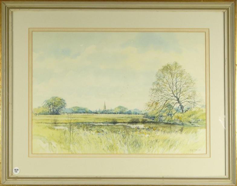 Bill Toop | Six Bill Toop watercolour landscape scenes of Salisbury ...