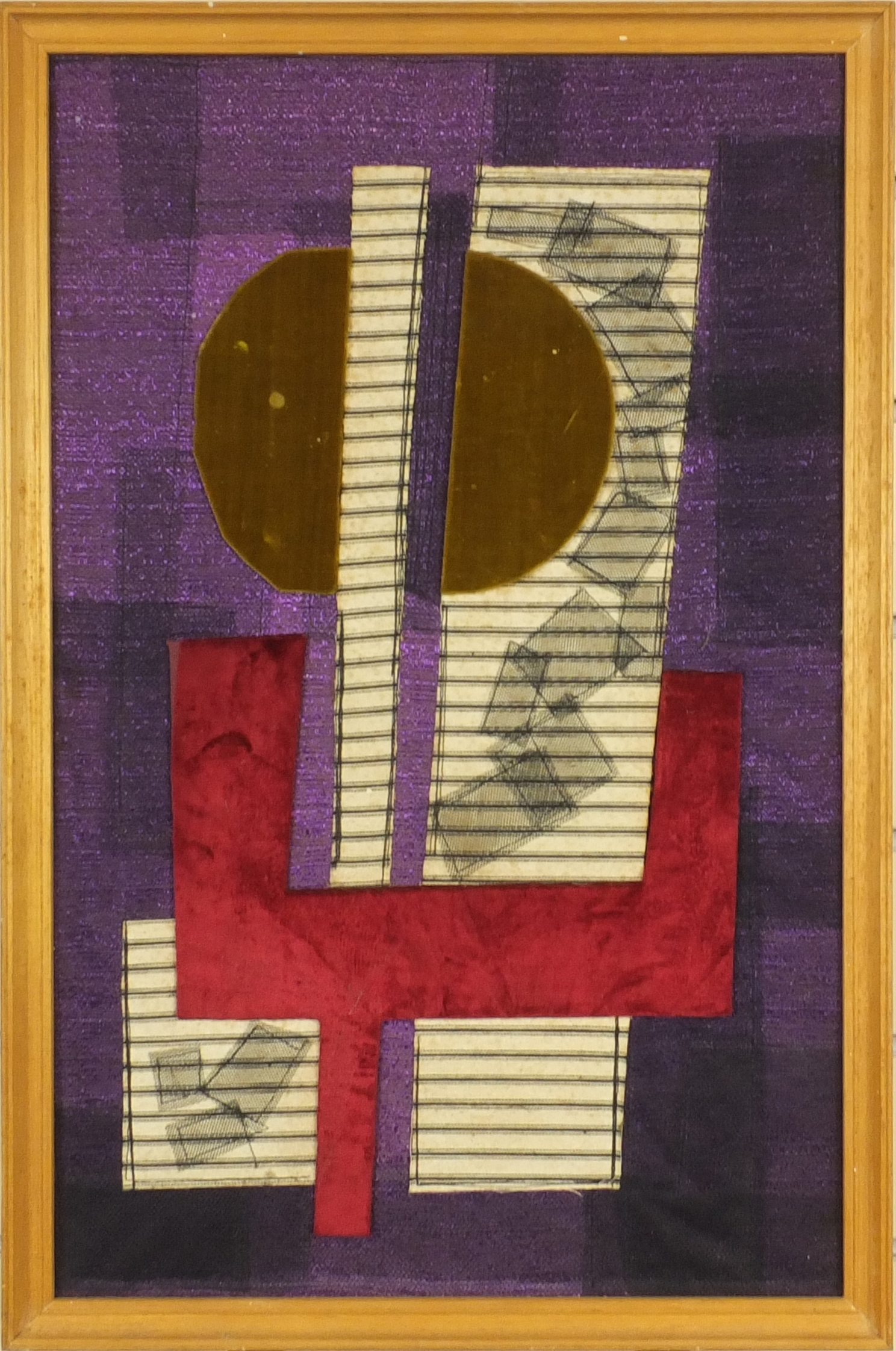 Kate Cooper | Kate Cooper - Fabric collage abstract composition | MutualArt