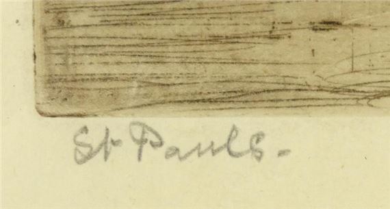 Maria Hampshire Eaton | Maria Eaton - Black and white etching of St ...