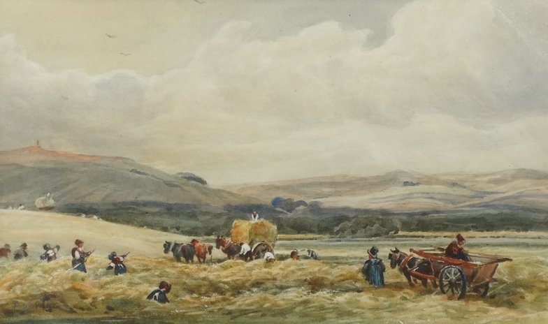 Peter de Wint | Peter de Wint watercolour of harvesting | MutualArt