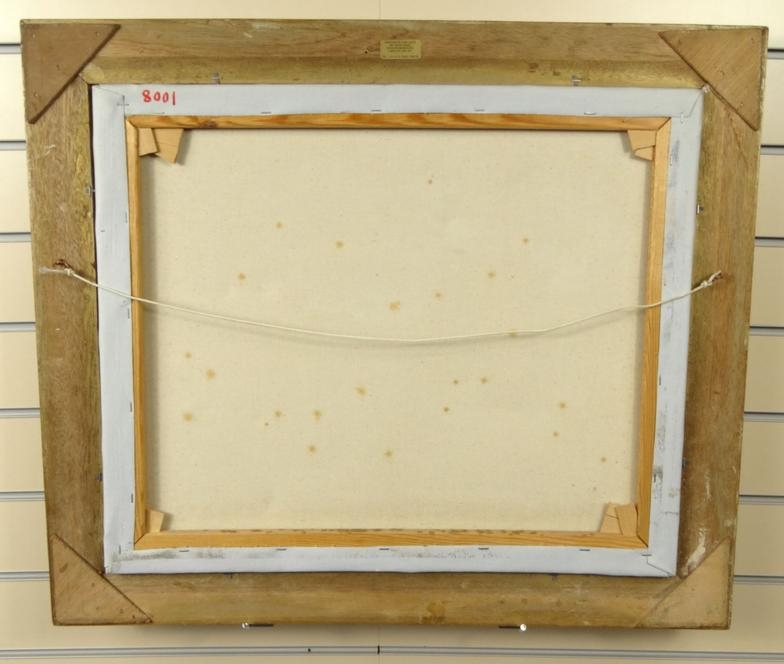 P. Wilson | P. Wilson - Oil onto canvas of a stream and fishermen with ...