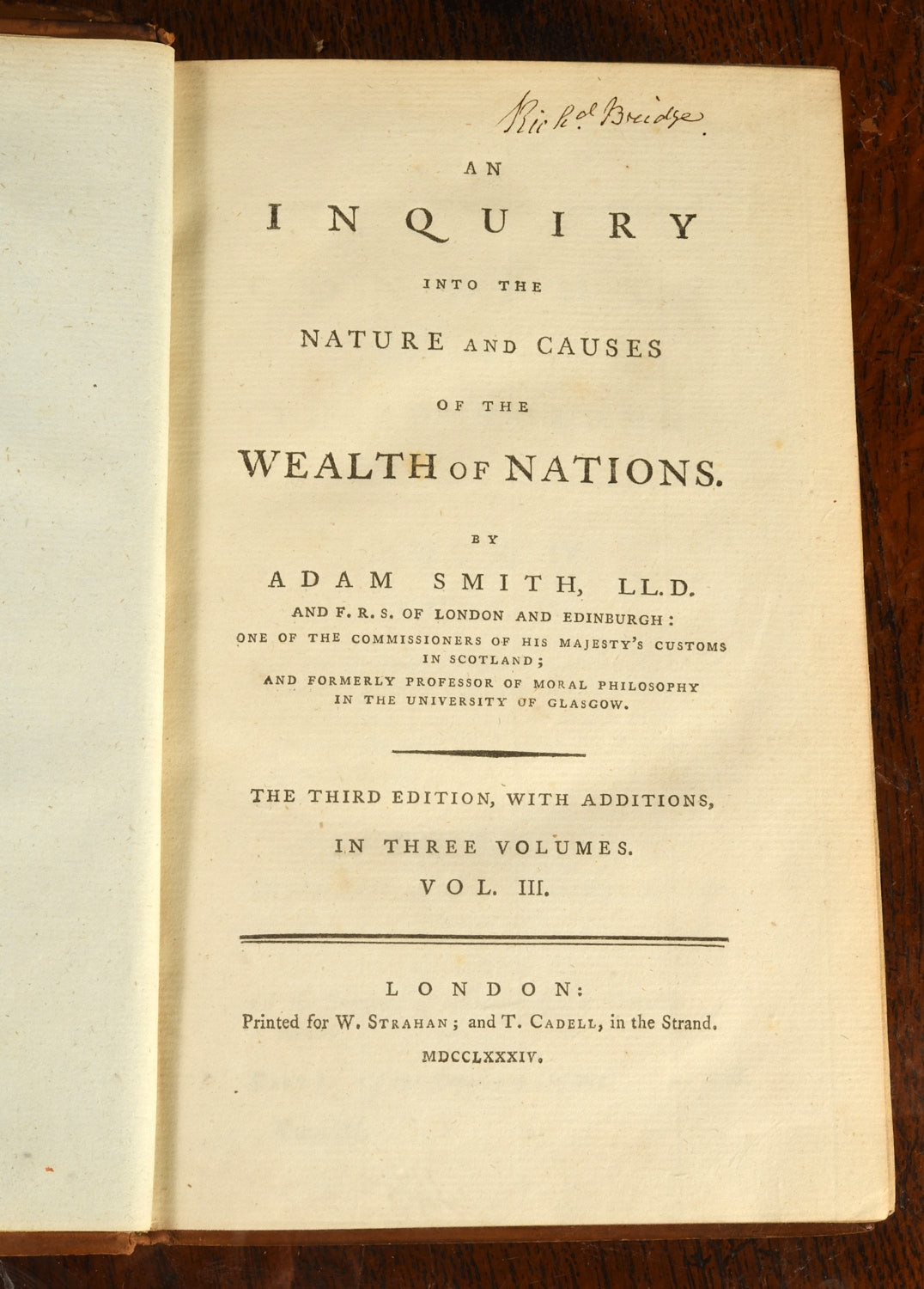 Adam Smith | London. Third edition | MutualArt