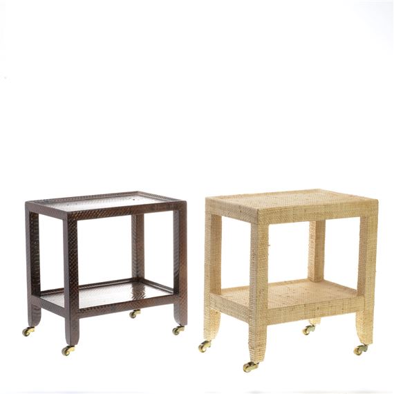 Karl Springer | snakeskin and rattan examples (Circa 1970s) | MutualArt