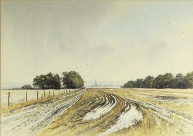 Bill Toop | Six Bill Toop watercolour landscape scenes of Salisbury ...