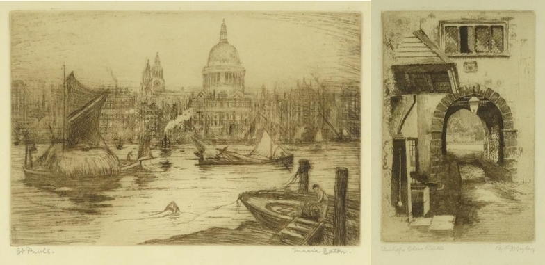 Maria Hampshire Eaton | Maria Eaton - Black and white etching of St ...