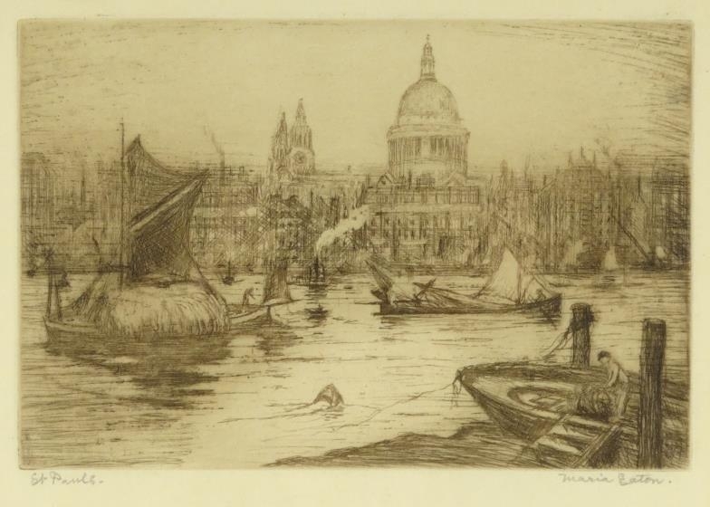 Maria Hampshire Eaton | Maria Eaton - Black and white etching of St ...