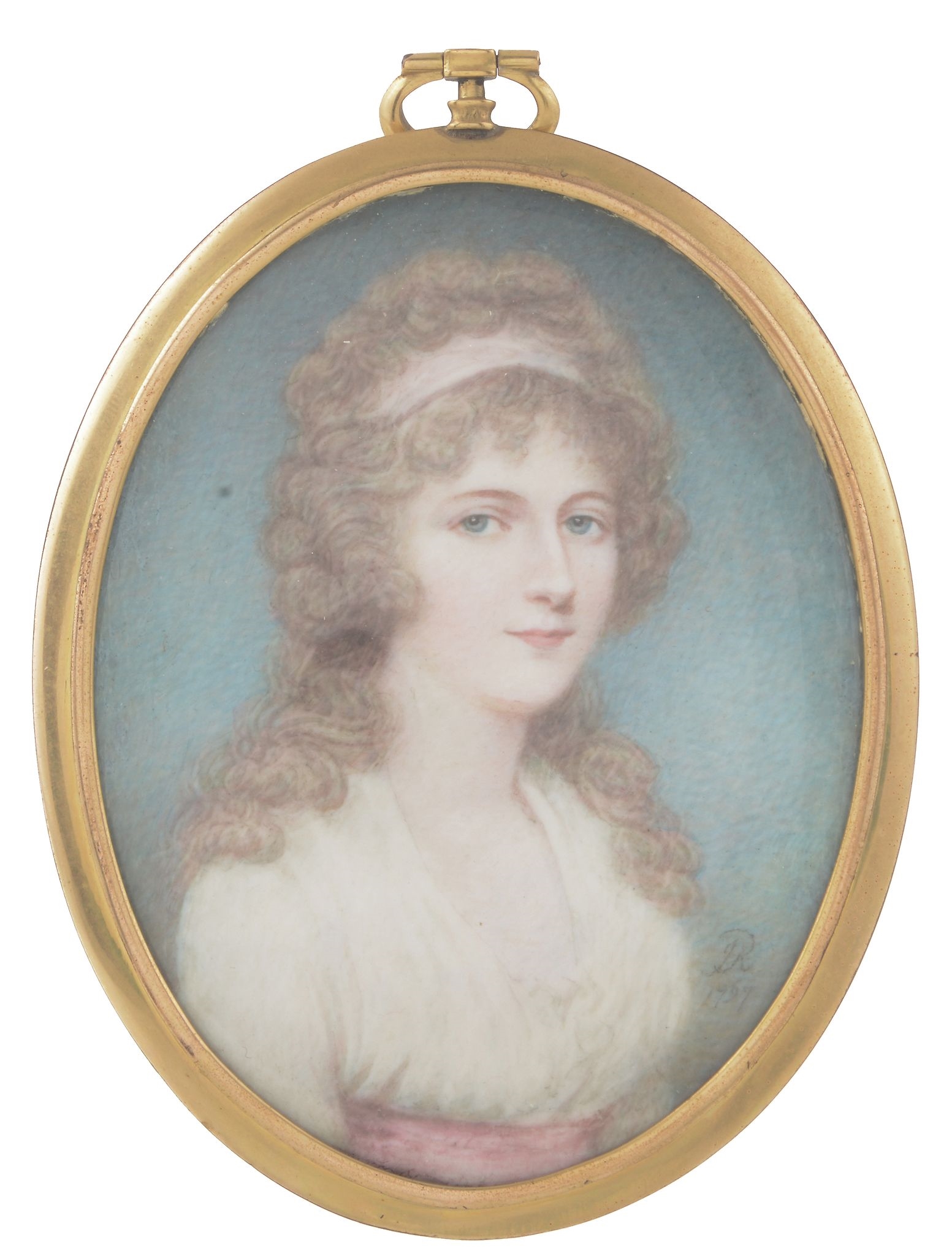 John Russell | Attributed to John Russell Portrait of a young lady ...