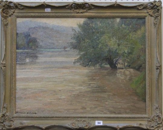 Donald Henry Floyd | Donald H. Floyd (1892-1965) River Wye Oil on ...