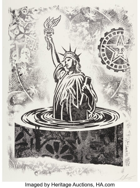 Shepard Fairey | Damaged Stencil Series (2017) | MutualArt