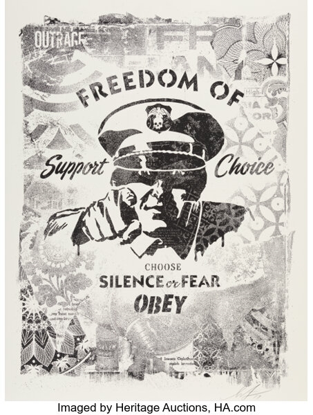 Shepard Fairey | Damaged Stencil Series (2017) | MutualArt