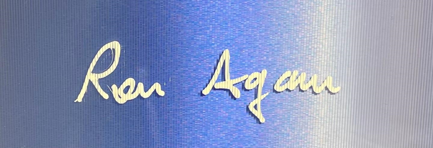 Ron Agam | Love in blue background (1958) | MutualArt