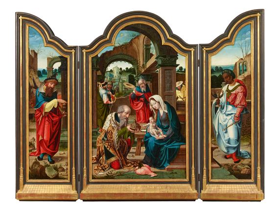 Jan Mertens the Younger | Triptych with the Adoration of the Magi (1518) | MutualArt