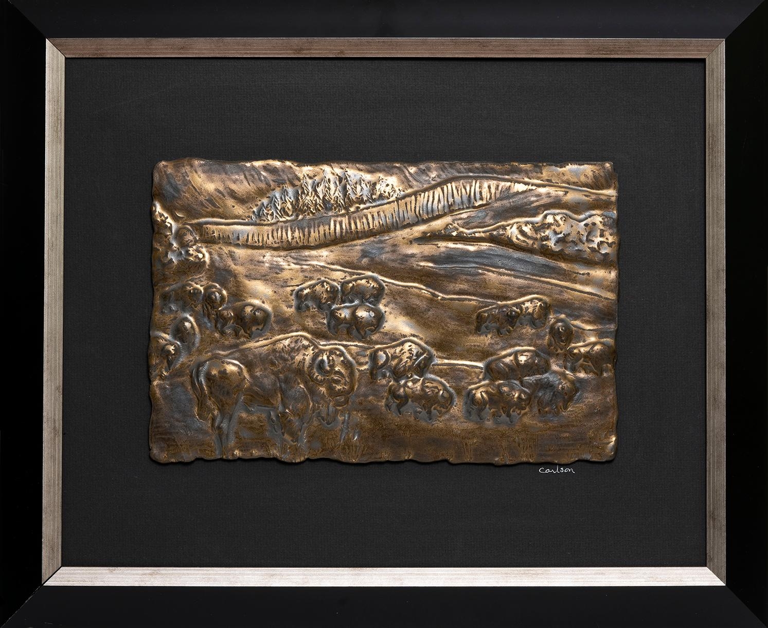 G. Carlson | Untitled - Bison Herd | MutualArt