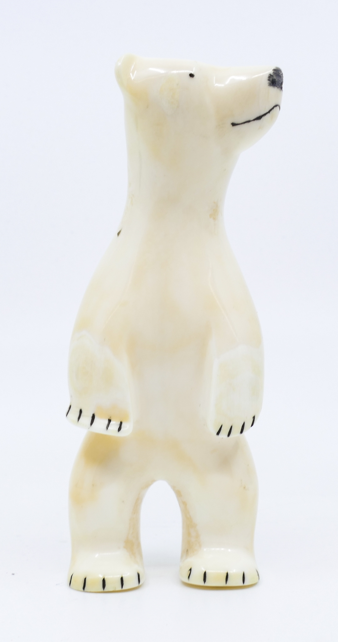 Edgar Iyapana | INUIT SCRIMSHAWED BEAR SCULPTURE | MutualArt