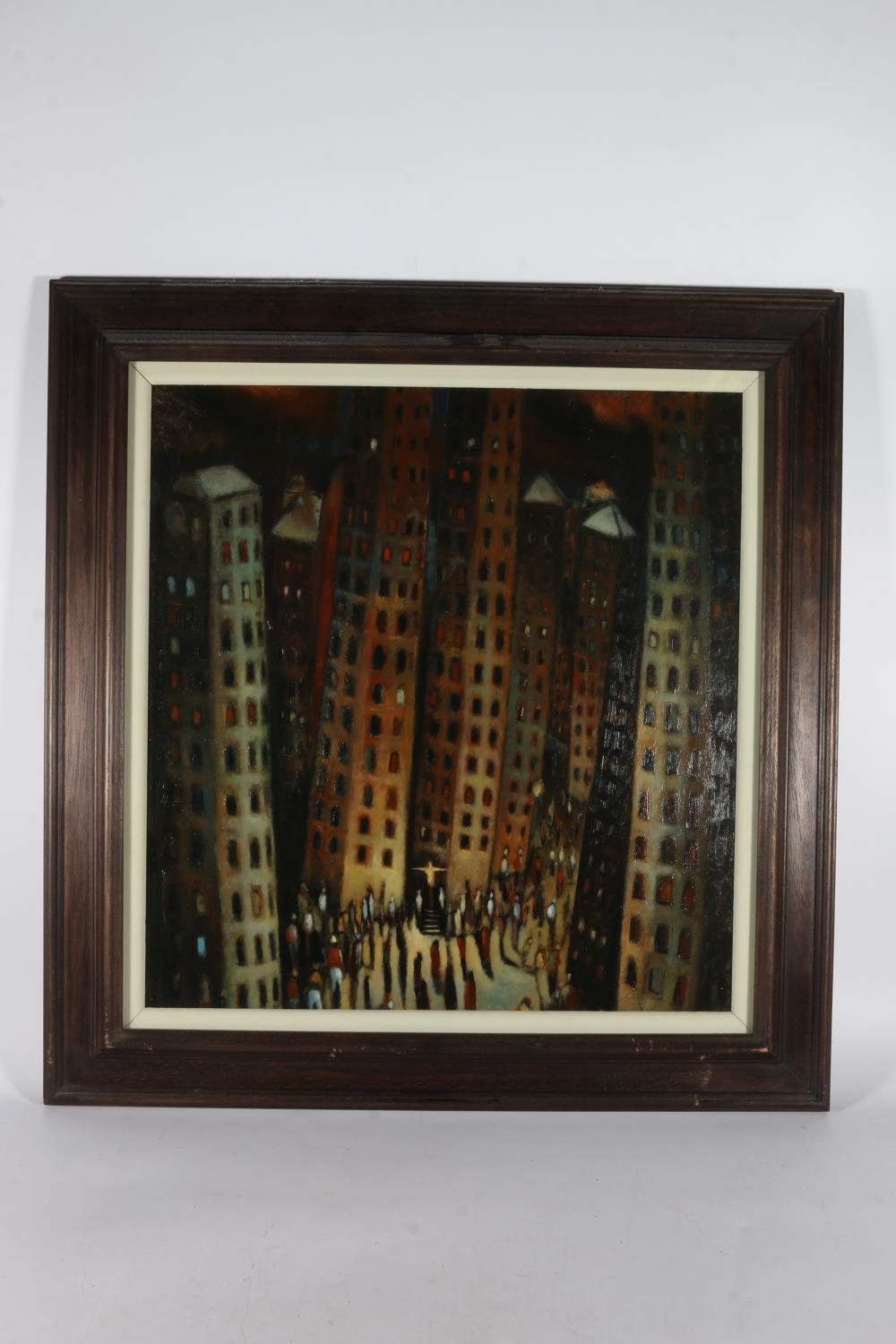 David Schofield | street scene with figures | MutualArt