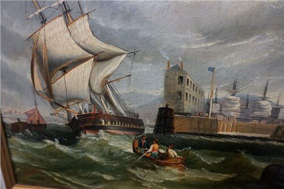 J. Callow | a busy coastal scene | MutualArt