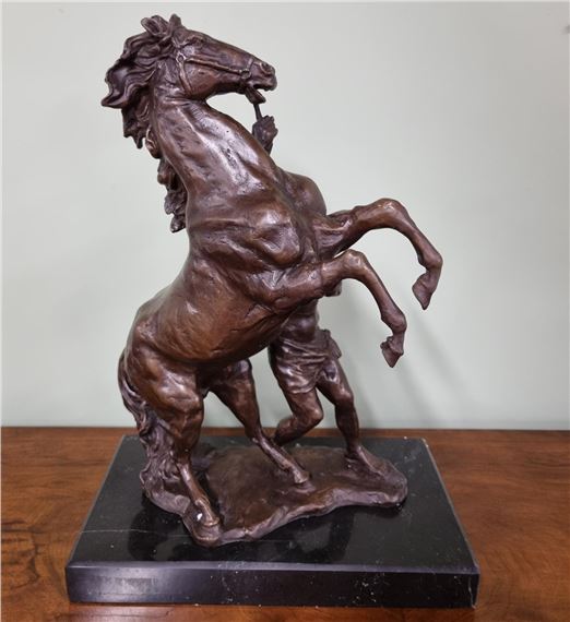 Guillaume Coustou the Elder | A Bronze figure horse with rider Marly ...