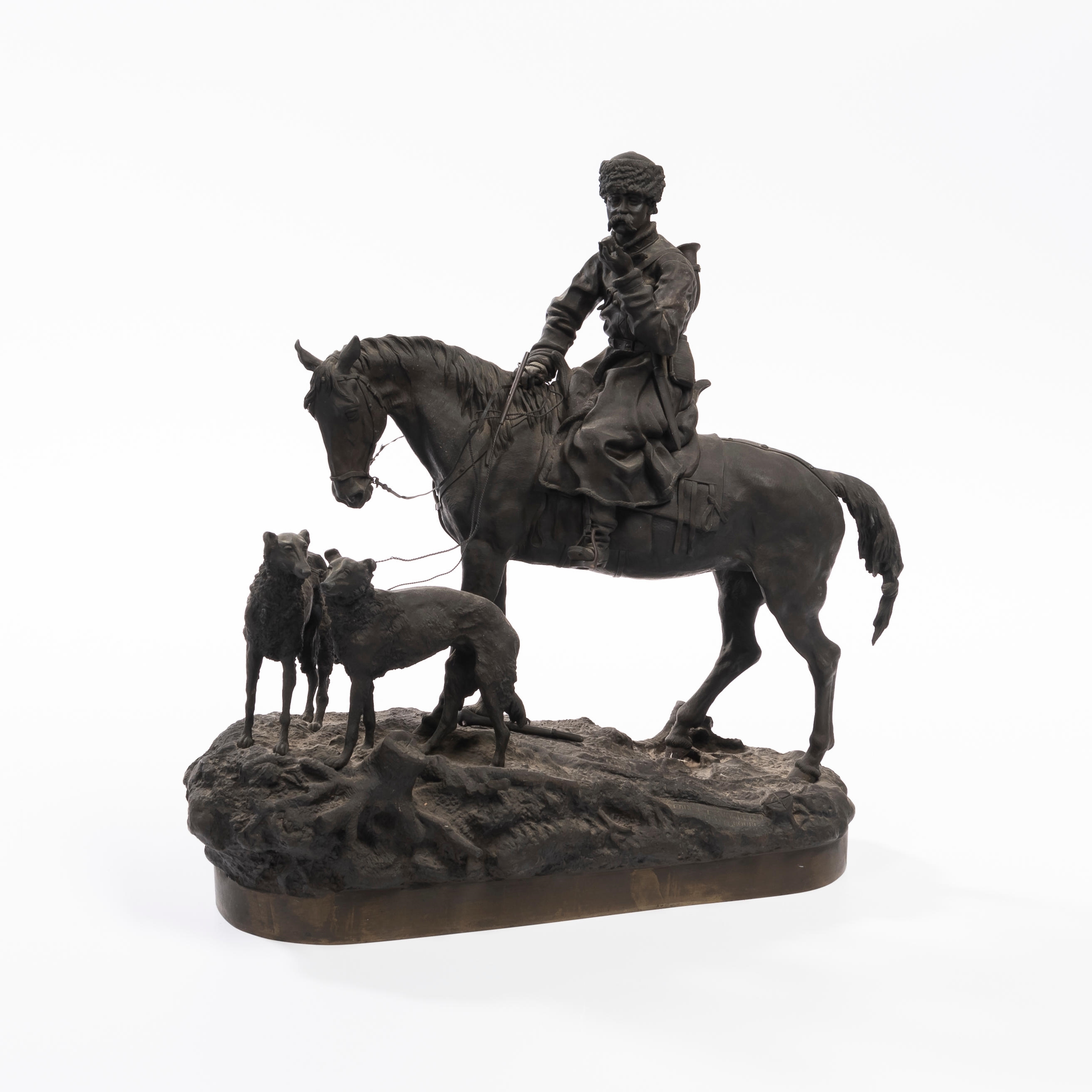 Vasily Yakovlevich Grachev | A Cossack Huntsman on Horseback, Smoking a ...