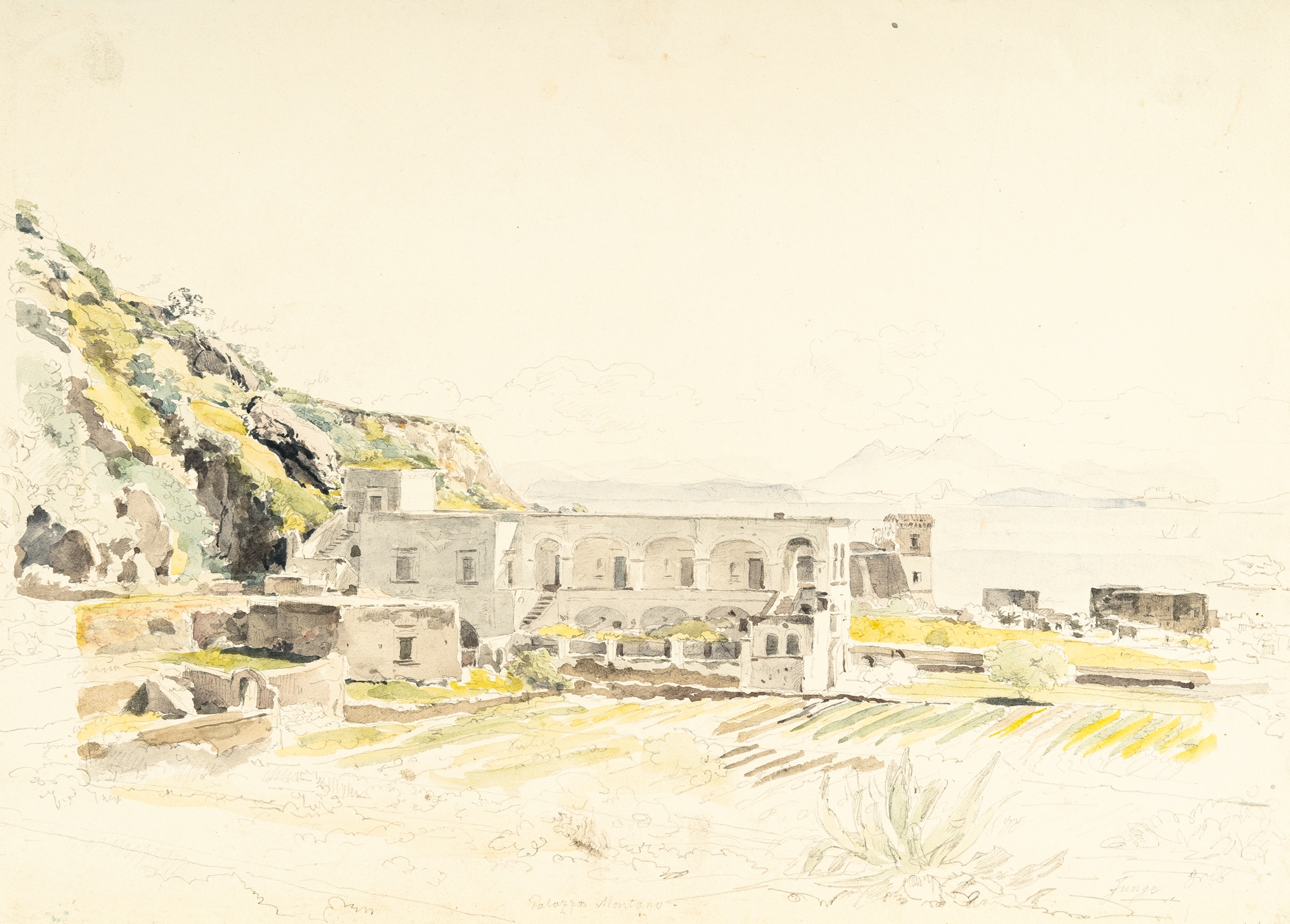 Johann Georg von Dillis | Palazzo Montano in Ischia (1830) | MutualArt