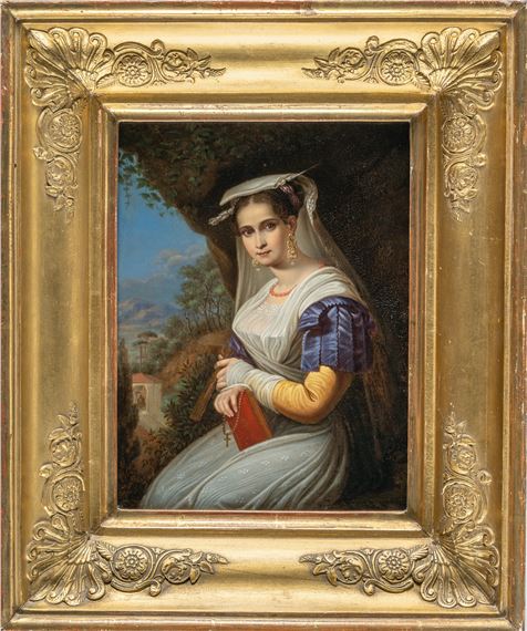 August Riedel | Roman lady in the Campagna | MutualArt