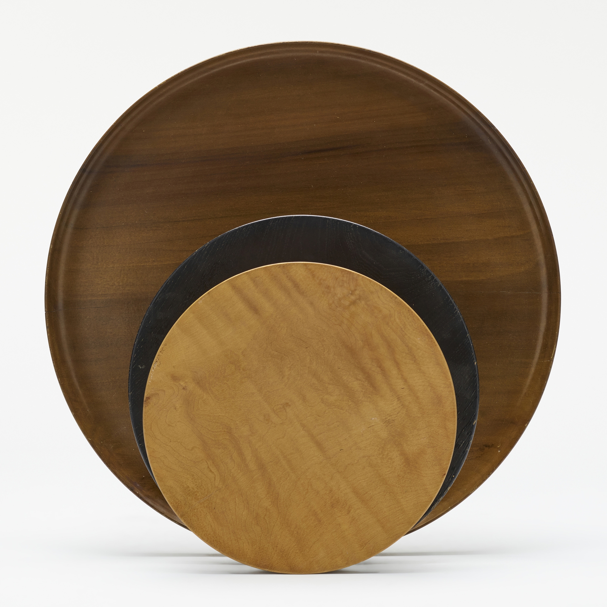 James Prestini | Group of three turned wood platters and ephemera ...
