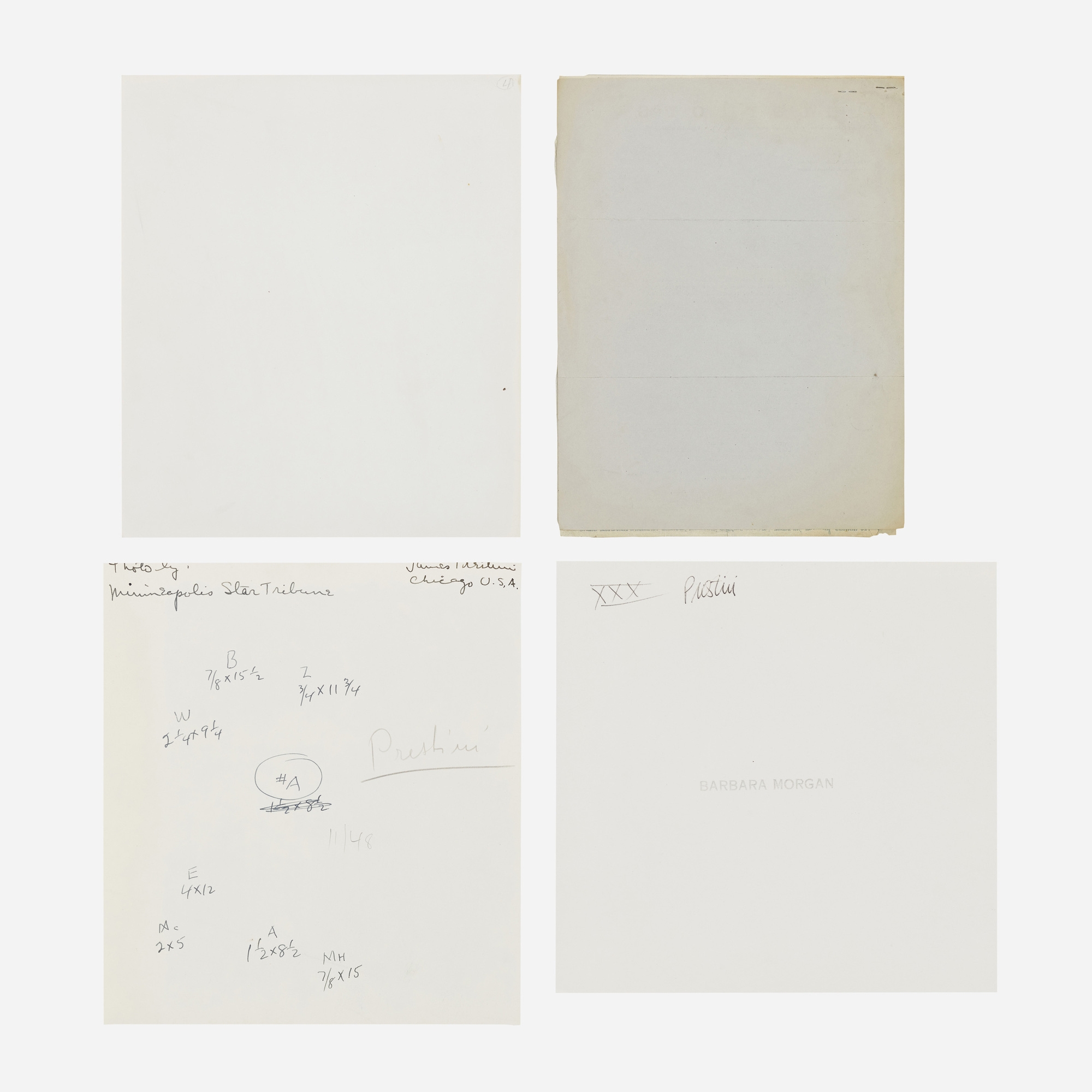 James Prestini | Group of three turned wood platters and ephemera ...