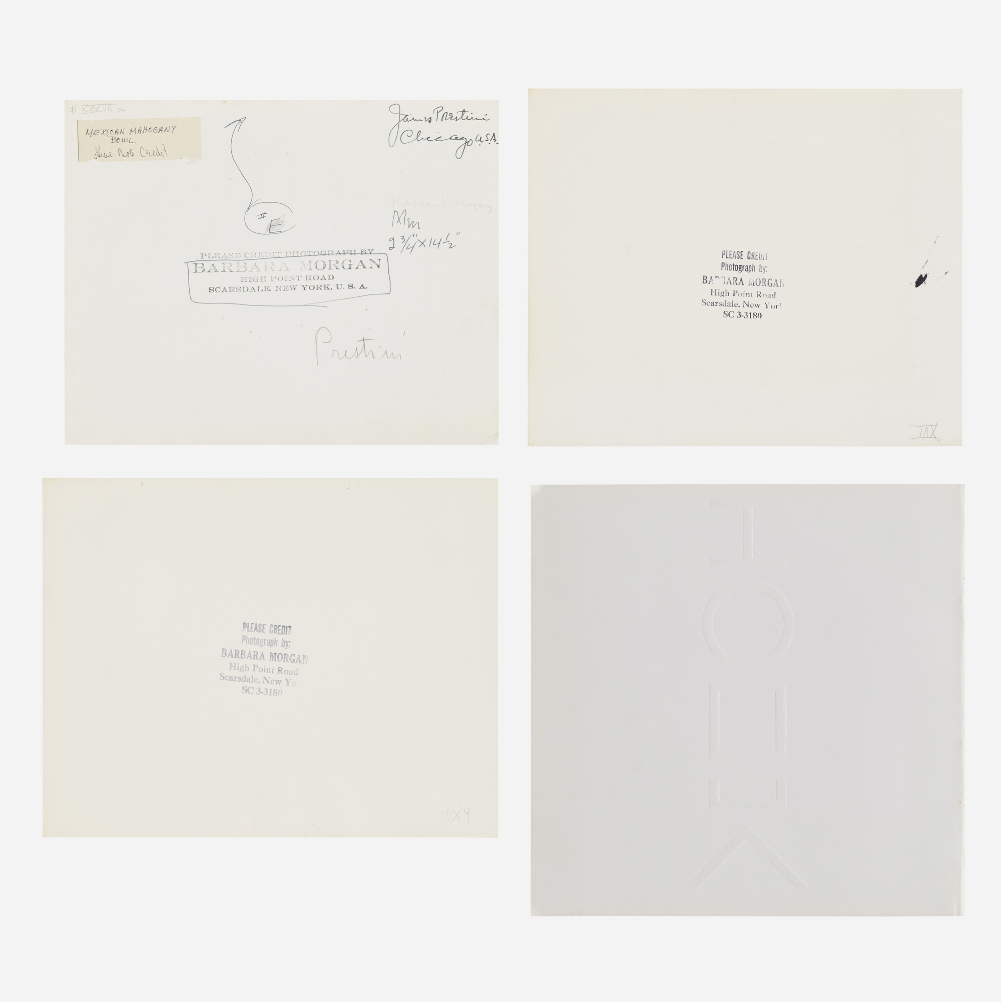 James Prestini | Group of three turned wood platters and ephemera ...
