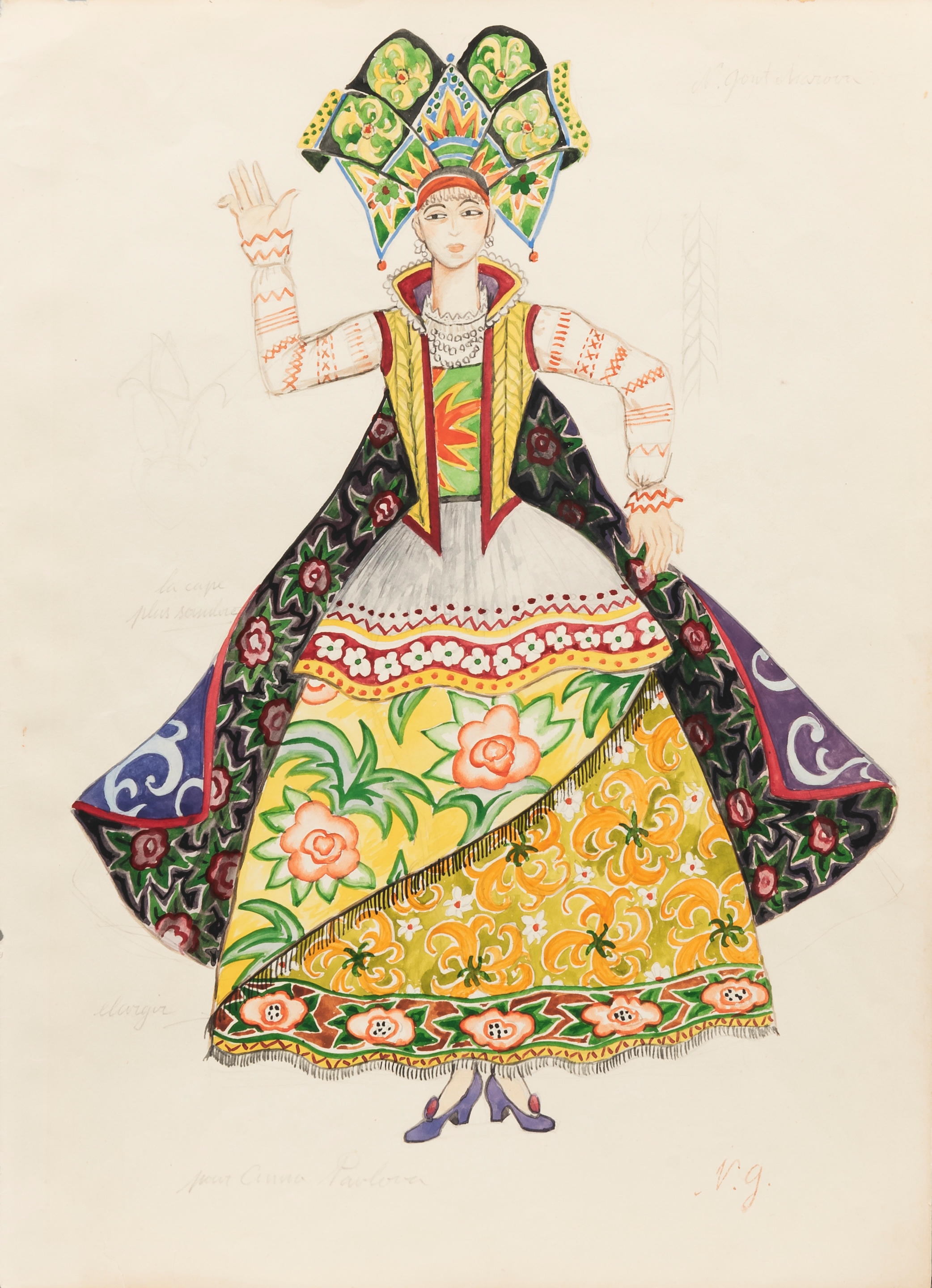 Natalia Goncharova | Costume Design for Anna Pavlova | MutualArt