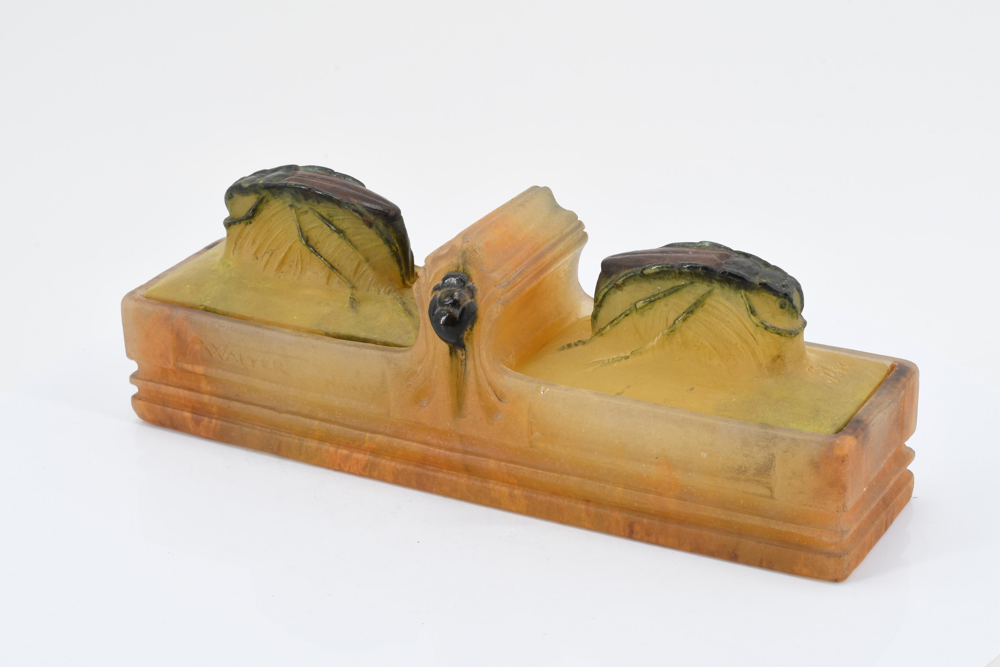 Amalric Walter | INKWELL WITH STAG BEETLES. (1925) | MutualArt
