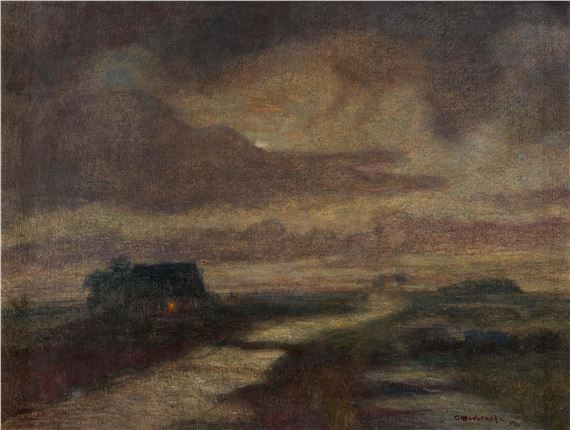 Otto Modersohn | Mondnacht im Moor. (1942) | MutualArt