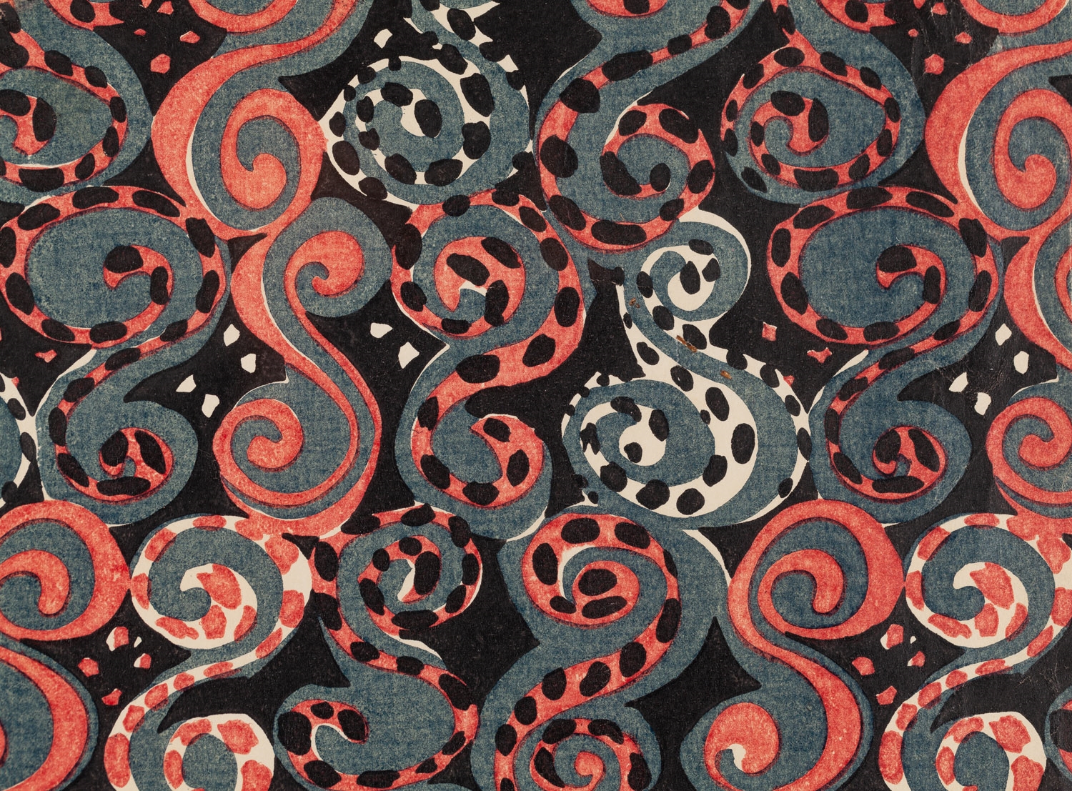 Raoul Dufy | Textile design - s-shaped pattern colour woodcut/paper ...
