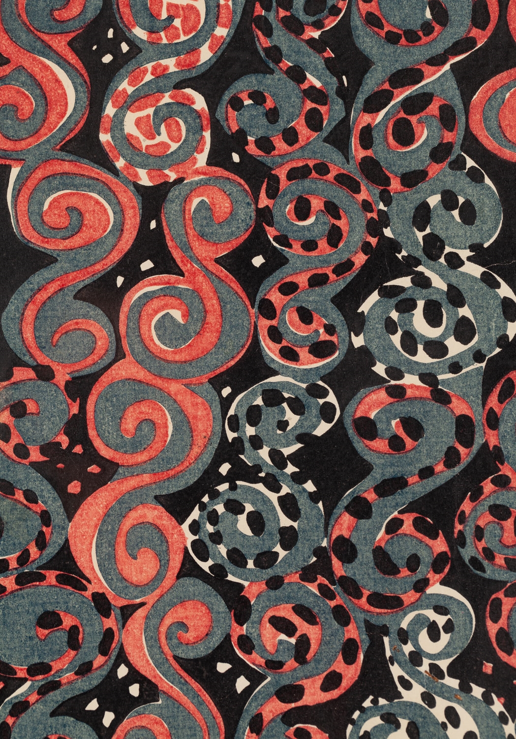 Raoul Dufy | Textile design - s-shaped pattern colour woodcut/paper ...