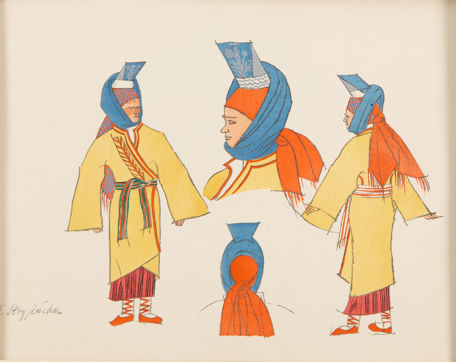 Zofia Stryjeńska | Peasant from Wilno region (1939) | MutualArt