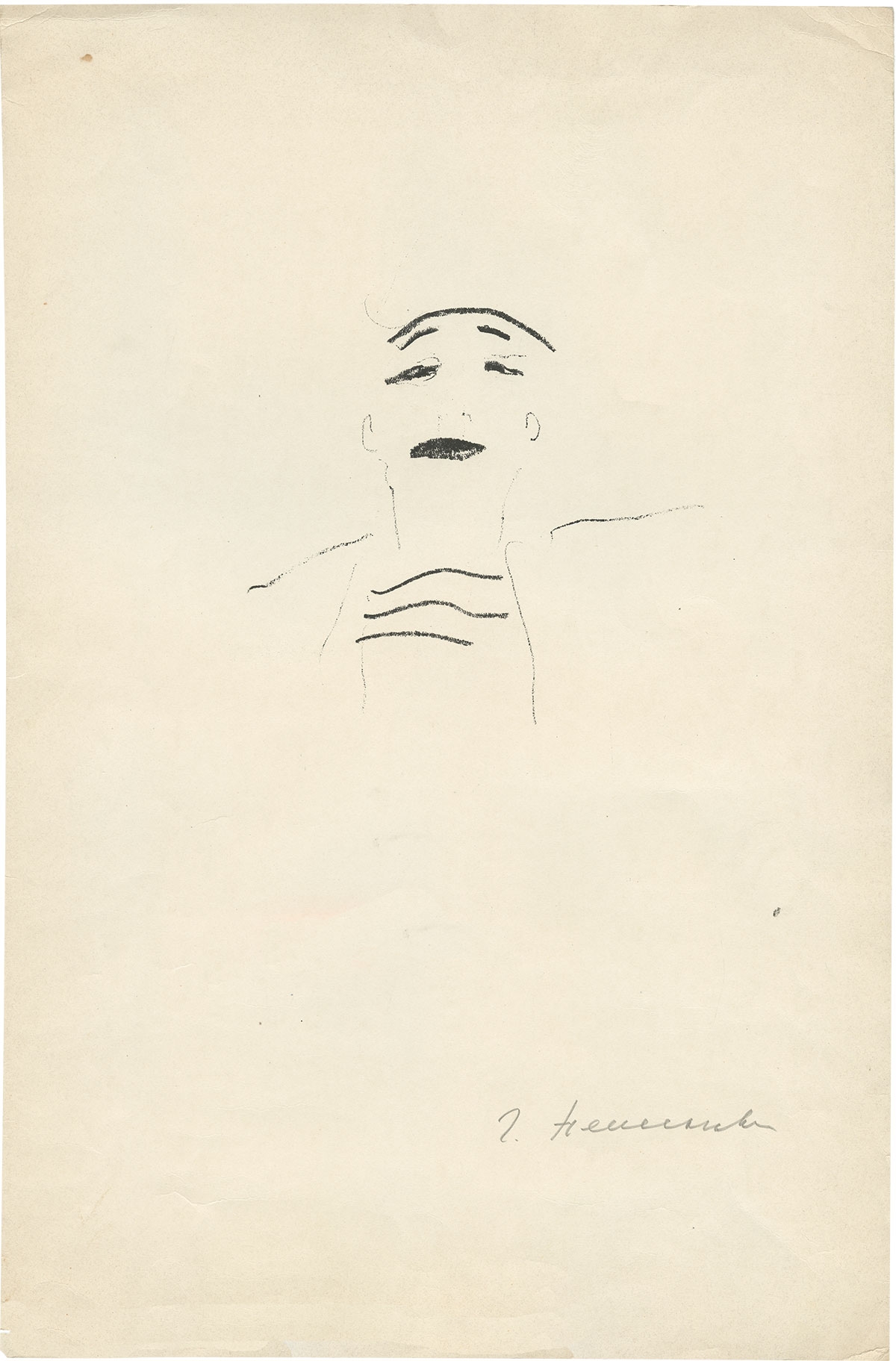 Gerta Michajlovna Nemenova | Portrait of Marcel Marceau (1961) | MutualArt