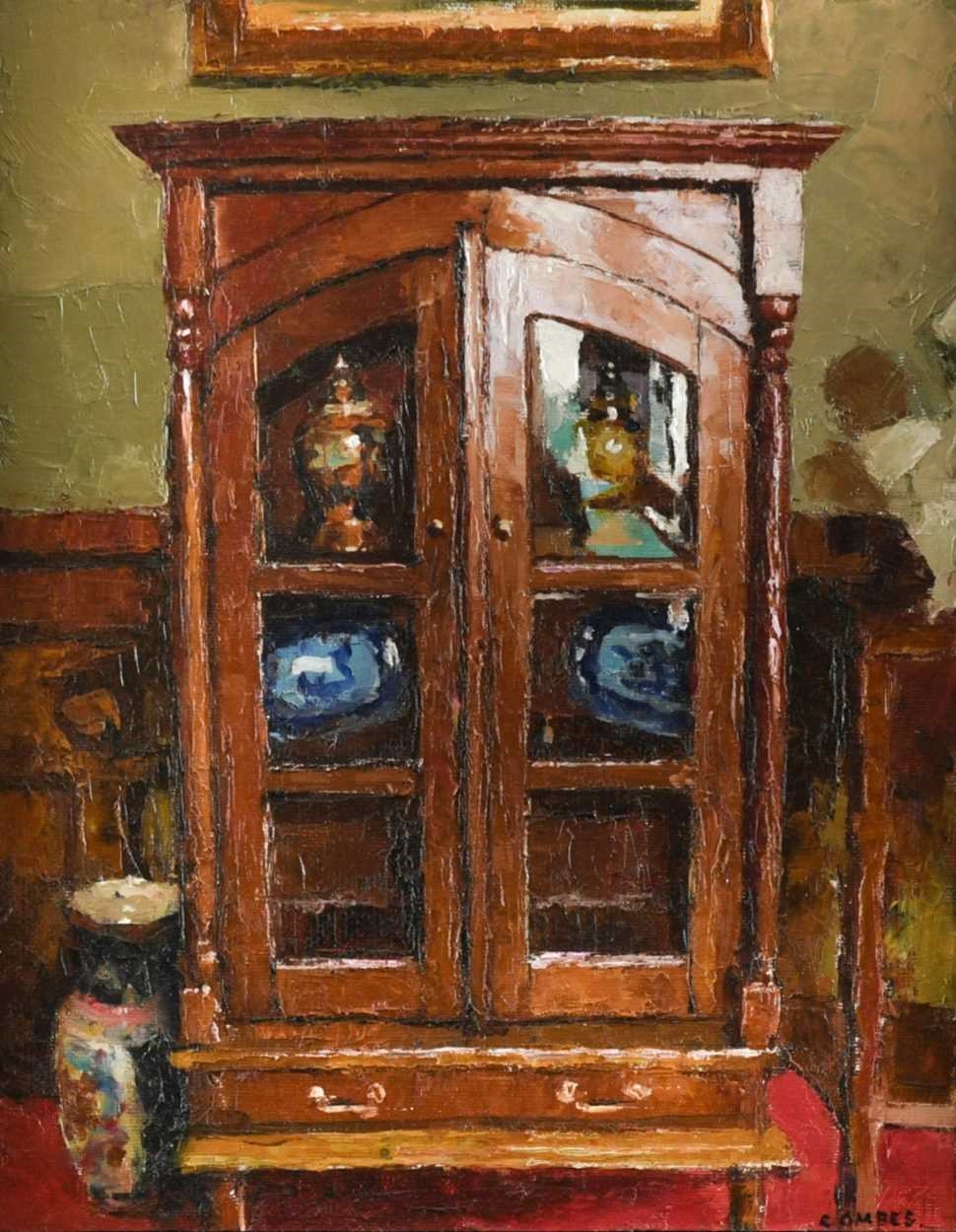 Richard Combes | Interior with glazed cabinet | MutualArt