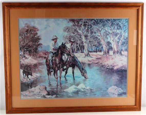 George Brooke | GEORGE BROOKE COWBOY WESTERN ART PRINT | MutualArt