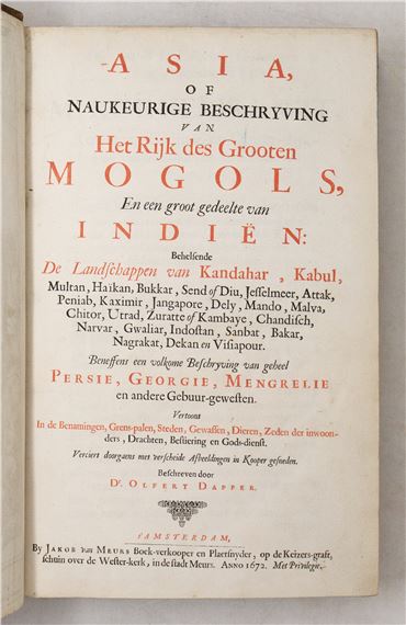 Olfert Dapper | Dapper, Asia - First Edition | MutualArt