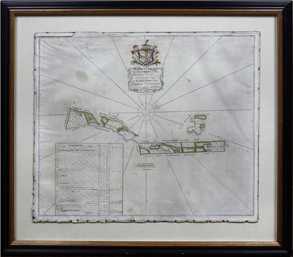 John Parker | Manuscript Map of Sugar Plantations on St. Kitts | MutualArt