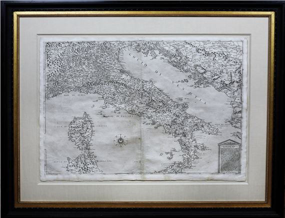 Giacomo Gastaldi | Forlani Engraved Map of Italy, 1569 (1569) | MutualArt